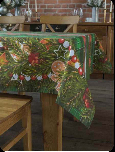 Новогодняя скатерть.Рамер 145×220
