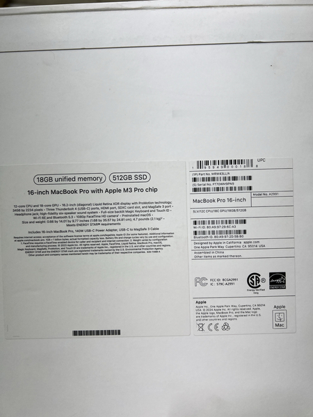 MacBook Pro 16 inch M3 Pro 18/512 Новый