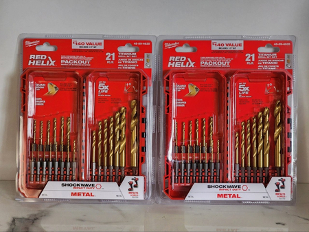 Набор титановых свёрл Milwaukee SHOCKWAVE RED HELIX™