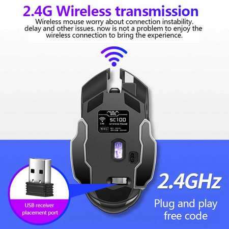 Мышка  WL Aula SC100 Геймерский Заржаемый 800 mAh  (NT8190)