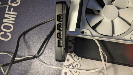 NZXT F120 RGB DUO White FAN with RGB & Fan Controller
