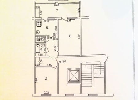 Ю 9. 2х ком. 62м2.+12м2 кладовка