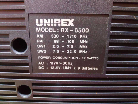 Unirex RX-6500;
