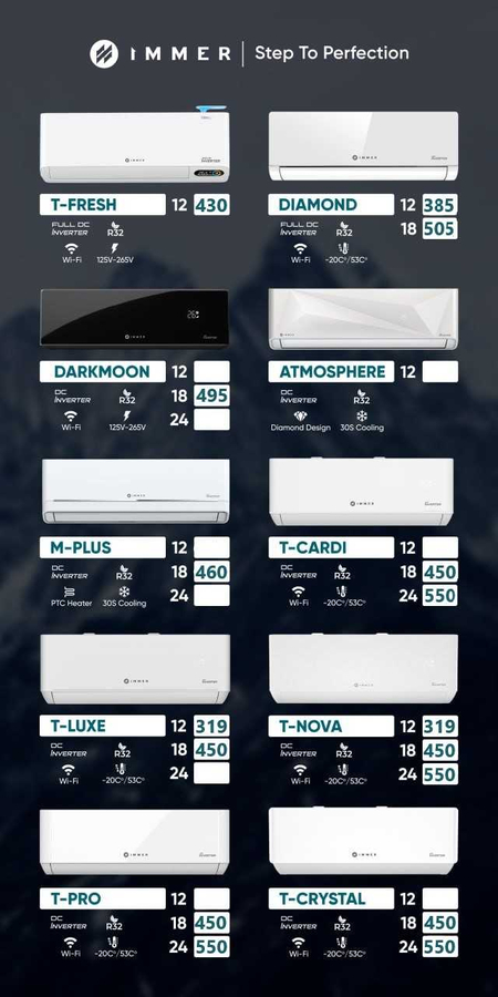 Кондиционер Immer 9/12/18/24/DC Invertor/Low voltage/Оптом и в розницу
