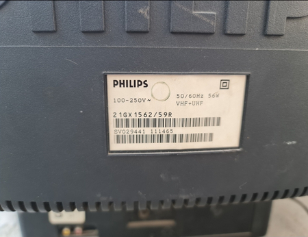 Телевизор Philips, модель 21GX1562/59R 
Кинескоп, ди