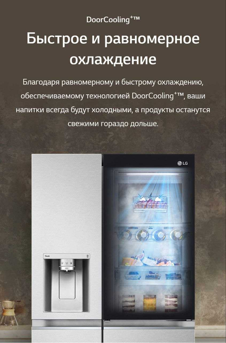 Холодильник InstaView Door-in-Door LG GC-X257CAEC