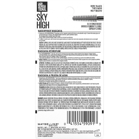 Тушь Maybelline Lash Sensational Sky High Водостойкая Тушь для Макияжа