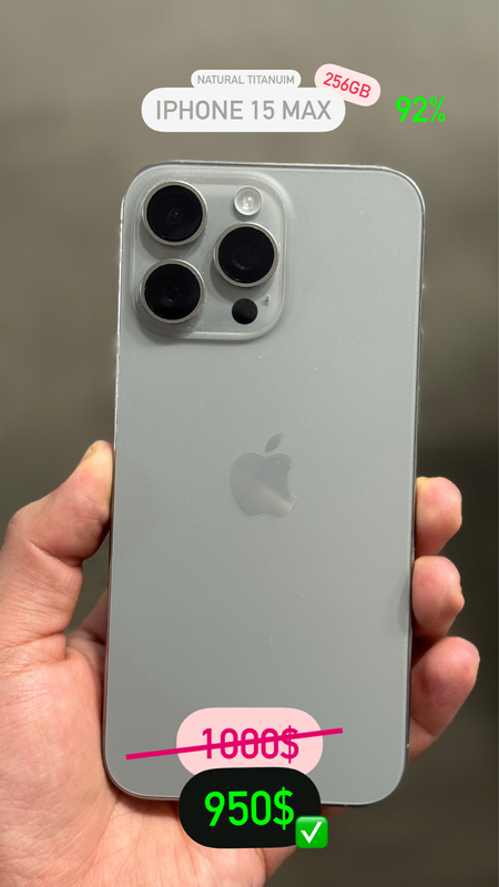 Iphone 15 pro max 92% full sostoyaniya