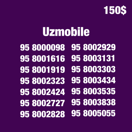 Uzmobile chiroyli gold raqamlari/ Красивые золотые номера Узмобайл