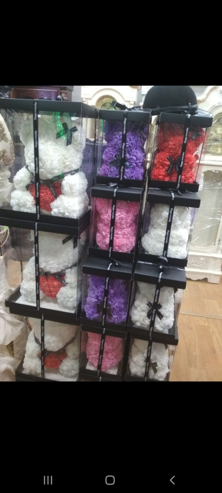 Мишка из роз 10%скидка
