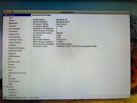 MacBook Air 13 (2011), 128 GB