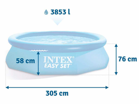 Надувной бассейн 305×76 см Basseyn Intex