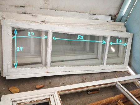 Продаю б/у все 6 или по 2 крепких деревянных окна 80 × 122 см