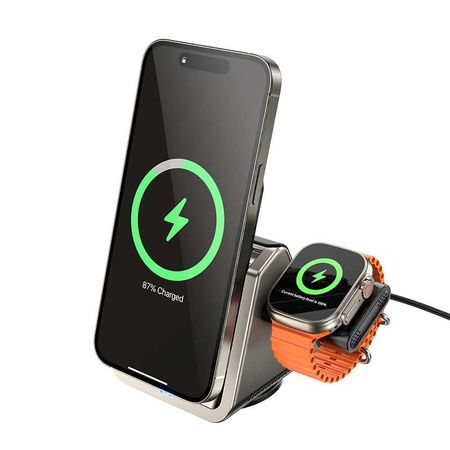 BOROFONE BQ30 Док-станция 3 в 1 Magnetic 20W iPhone 15 iWatch AirPods