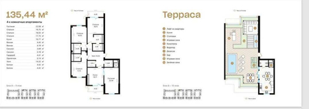 Продажа в самом сердце Ташкента.9 этаж 135м2 и 10 этаж 135м2 терраса,