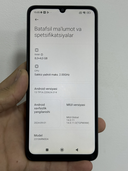 Redmi 13c 8Ram 256Gb idiyal ochilmgan karopka yo tegiga javob