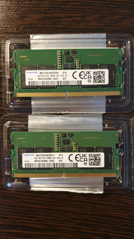ОЗУ (оперативная память) для ноутбука 2х8gb DDR5 4800гц