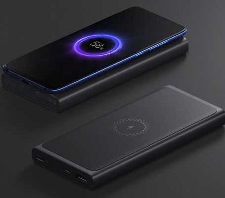 Внешний аккумулятор Xiaomi Mi Power Bank Wireless 10000 mAh (черный)