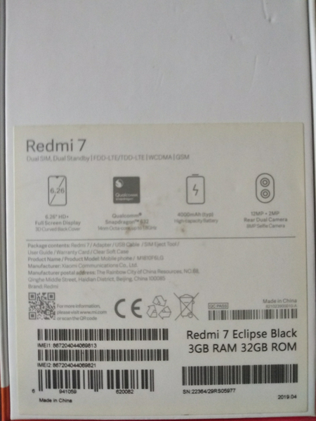 Xiaomi Redmi 7 черный идеальное состояние