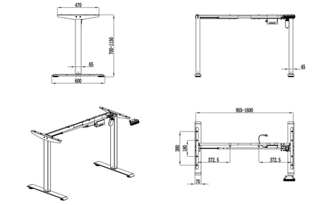 Стол регулируемый с электроприводом Remi Light (Sit and Stand)