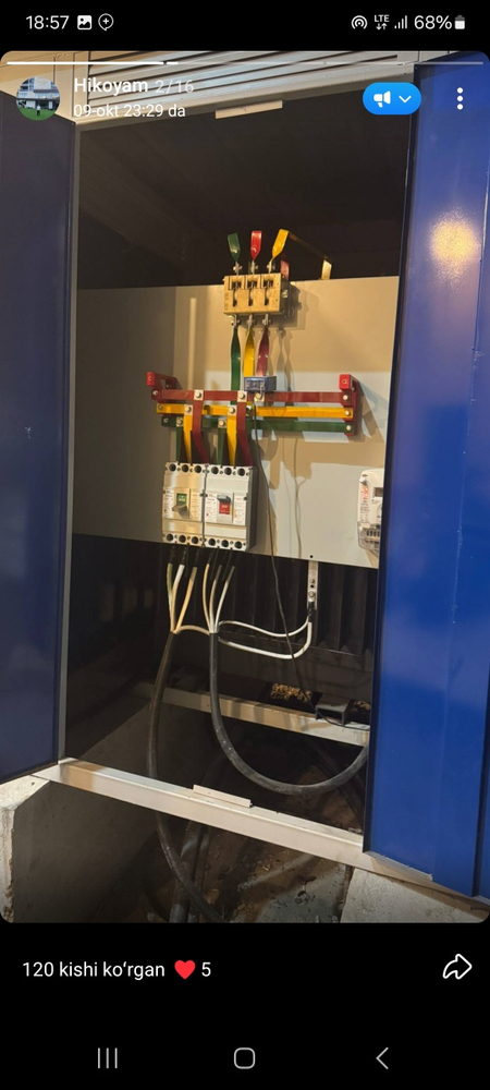 Transfarmaterlar va ukm elektrichiski shitlar kafolati 1yil
