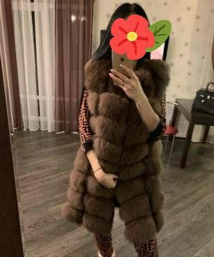 Натуральная песцовая в новом состояние длинная привозная