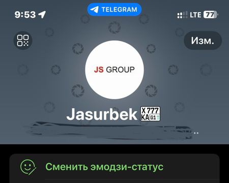 Telegram emoji йасаберамиз