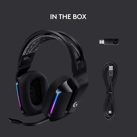 Logitech G733 Игровые беспроводные наушники (Black)