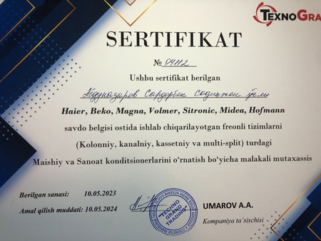 кондиционер урнатиш хизмати профессионалний