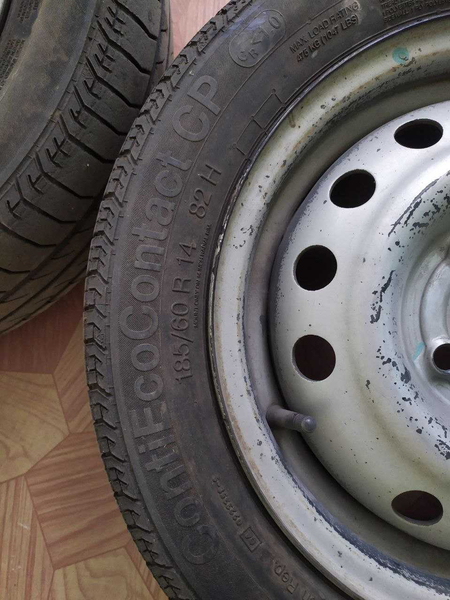 Диски R14 с шинами 185/60/14R состояние б/у 4шт. (нексия)