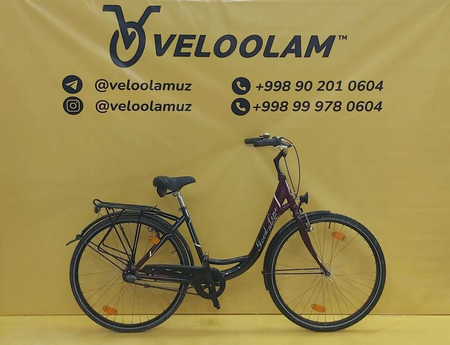 Velosiped germanskiy, 28 razmer, 3 ta skor, damskiy velik, buqa rama.
