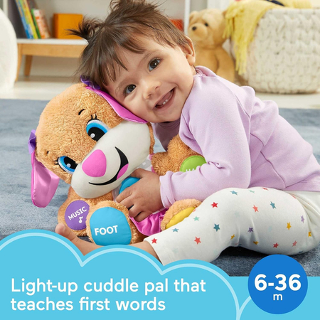 Fisher-Price «Смейся и учись», интерактивная плюшевая собака с музыкой