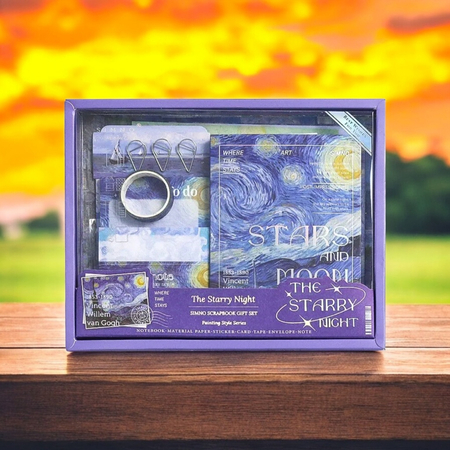 Блокнот Van Gogh с предметами для скрапбукинга