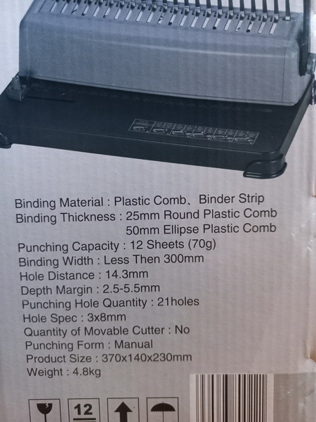 Переплёт Comb Binding Machine