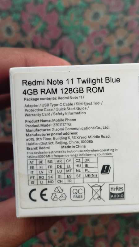 REDMI NOTE 11 128 tali