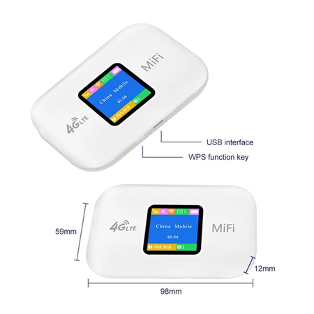 Карманный 4G wi-fi роутер, mini wifi 4G, pocket 4G wi-fi router