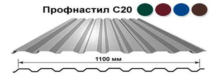 Профнастил МП-20х1100