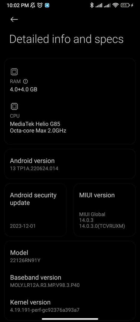 Redmi 12C 4+4/128GB 5000mph rasmda korsatilgandek yengi korshila mumki