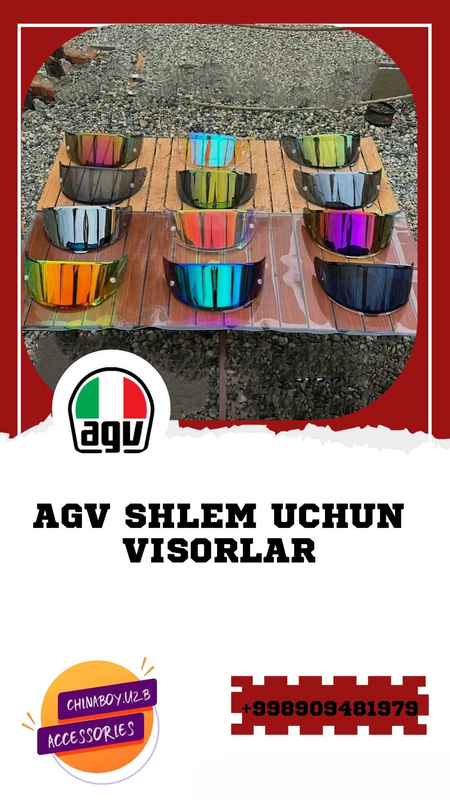 AGV shlem uchun 9 hil rangdagi pinlockli shlemlar
