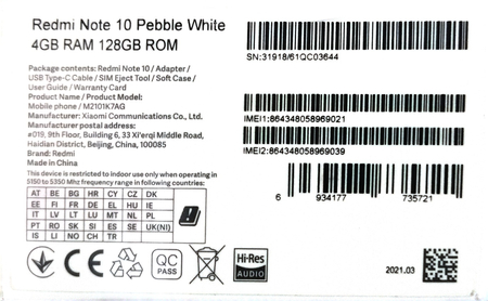 Yangidek Redmi note 10S