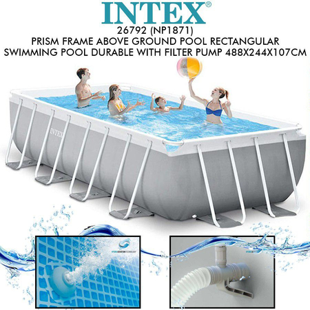 INTEX бассейн каркасный Baseyn стойка  бассейн 488×244×107