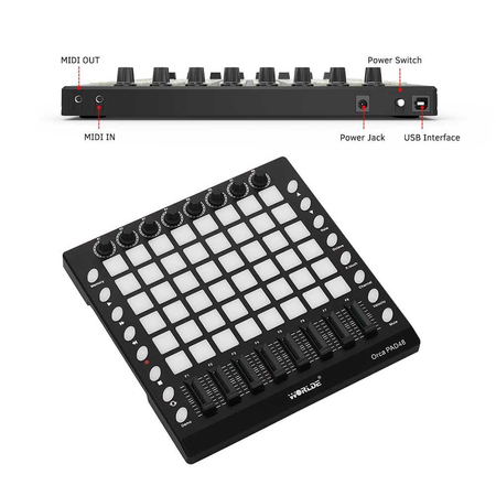 (MUSIC BRAND)  MIDI-контроллер Worlde орка PAD48