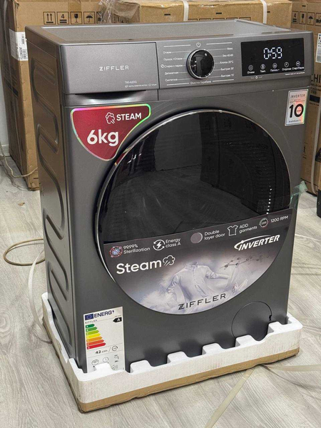 Стиральная машина ZIFFLER F1 inverter 6-8 kg/Функция пара / Доставка