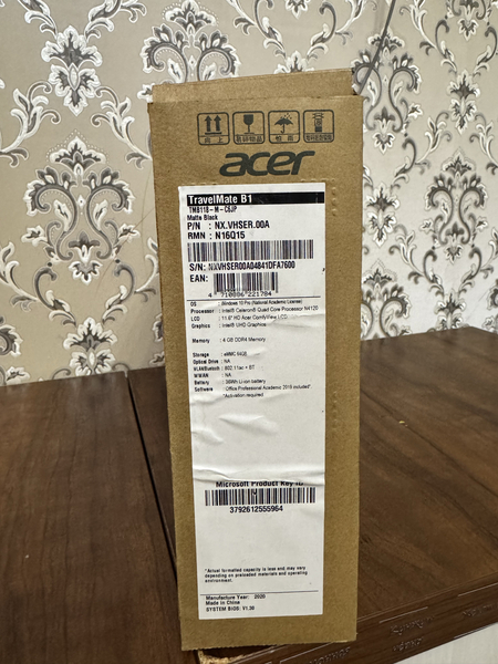 Ноутбук Acer TravelMate B1 TMB118-M / N4120 / 4GB / 64GB / 11.6\\\