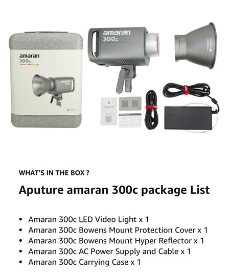 Aputure Amaran 300C RGB Video Led Light APP Control 150, 200, Bi-color