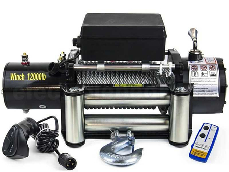 Лебёдка с металлическим тросом 5455 кг / 12000 lbs 12V - SAMHOME