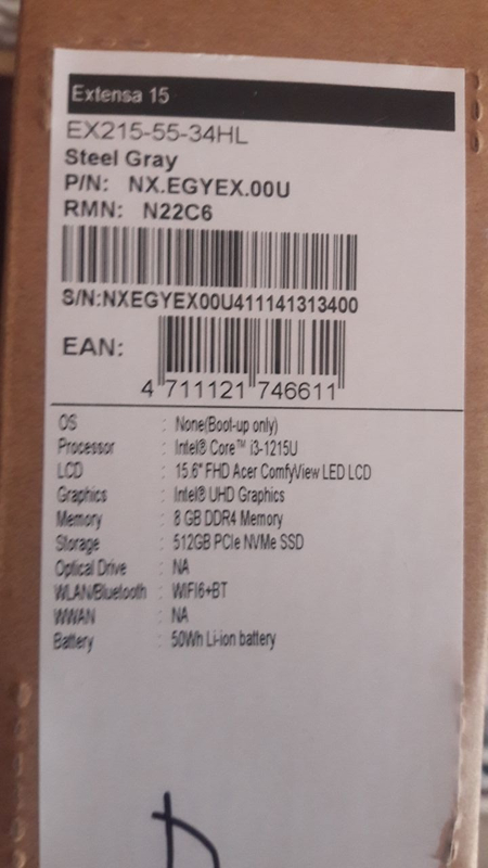 Ноутбук Acer extens 15