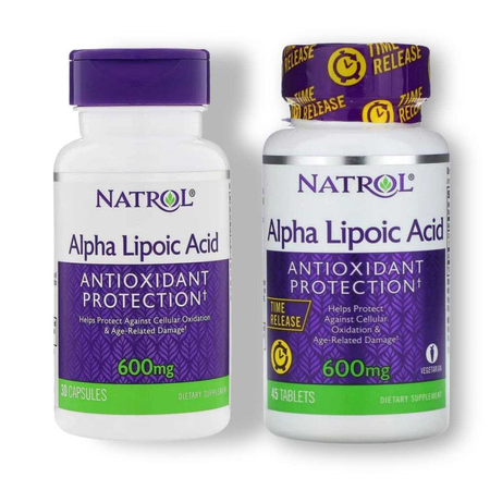Альфа-липоевая кислота 600 мг, 45 таблеток Alpha Lipoic Acid USA