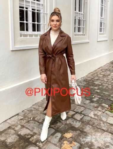 Кожаный тренч ZARA