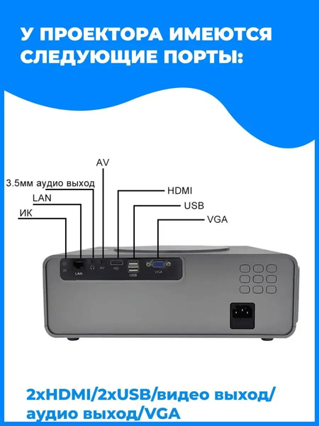 Проектор 4К Wifi TouYinger
